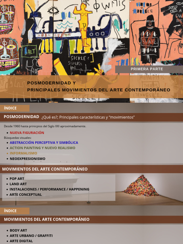 Posmodernidad y Arte Contemporáneo | PDF | Arte Corporal | Arte abstracto