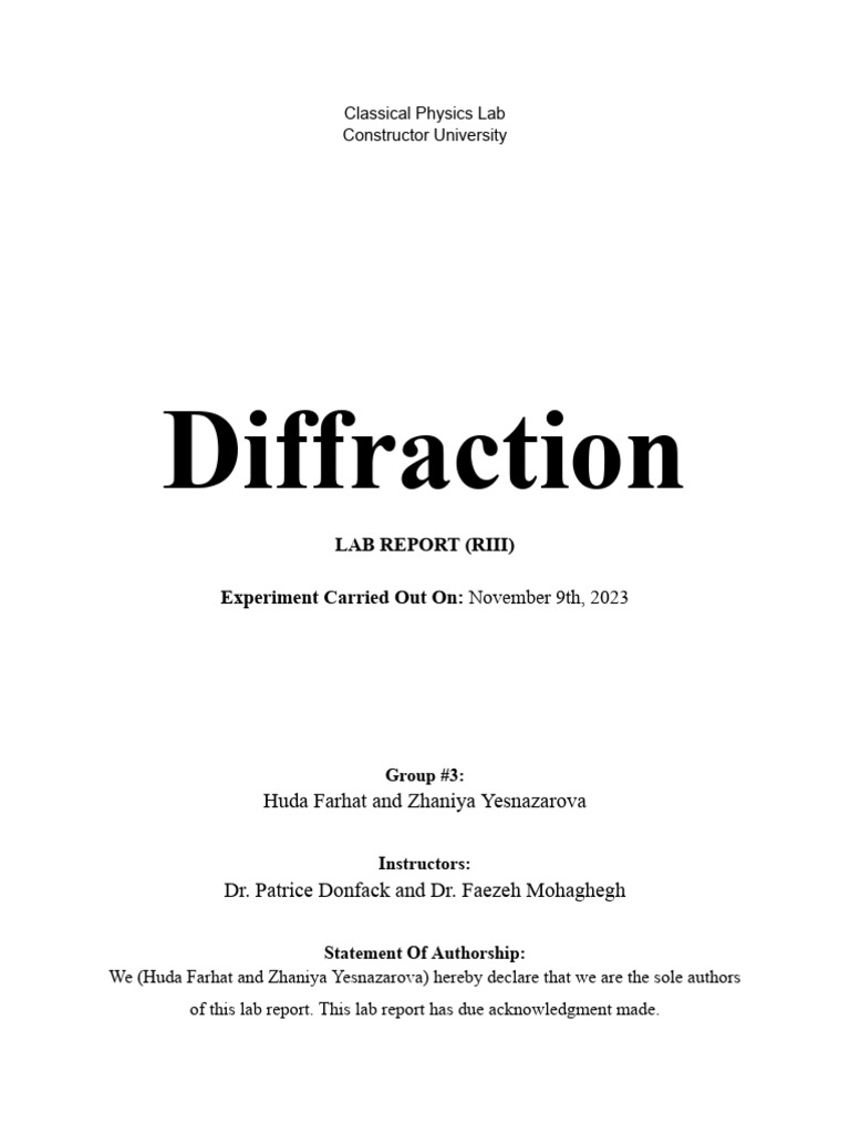 Diffraction | PDF | Diffraction | Emission Spectrum