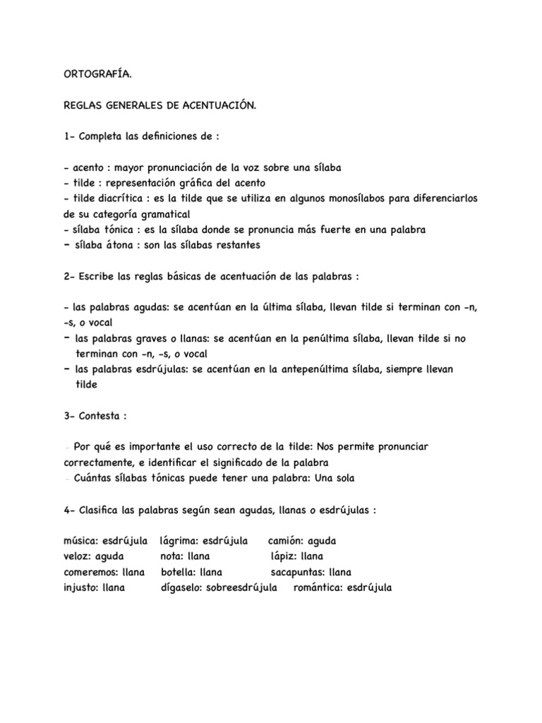 Reglas de Acentuación en Español | PDF | Fonología | Voz humana