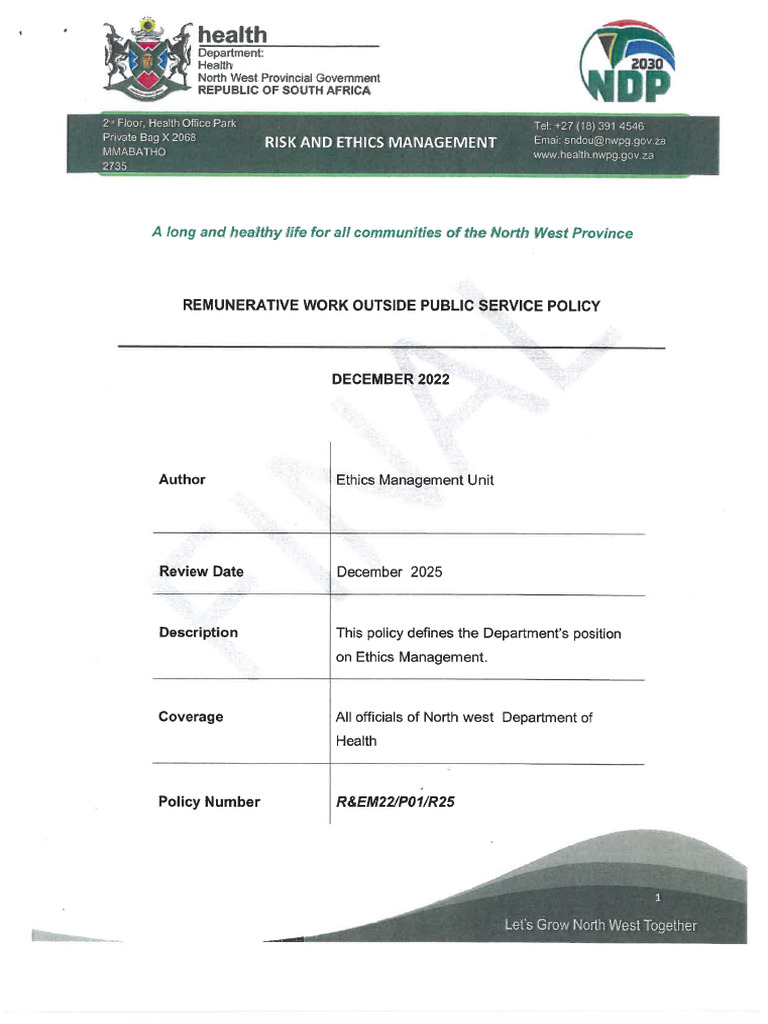 RWOPS Policy 2022 - 25 | PDF