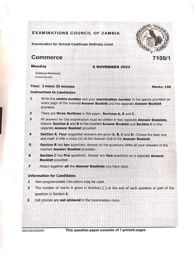 G12 Commerce 2023 | PDF