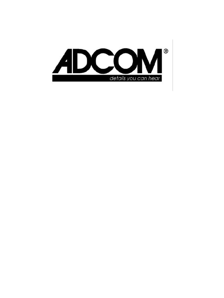 Adcom GFA 5500 Service Manual | PDF | Amplifier | Transformer