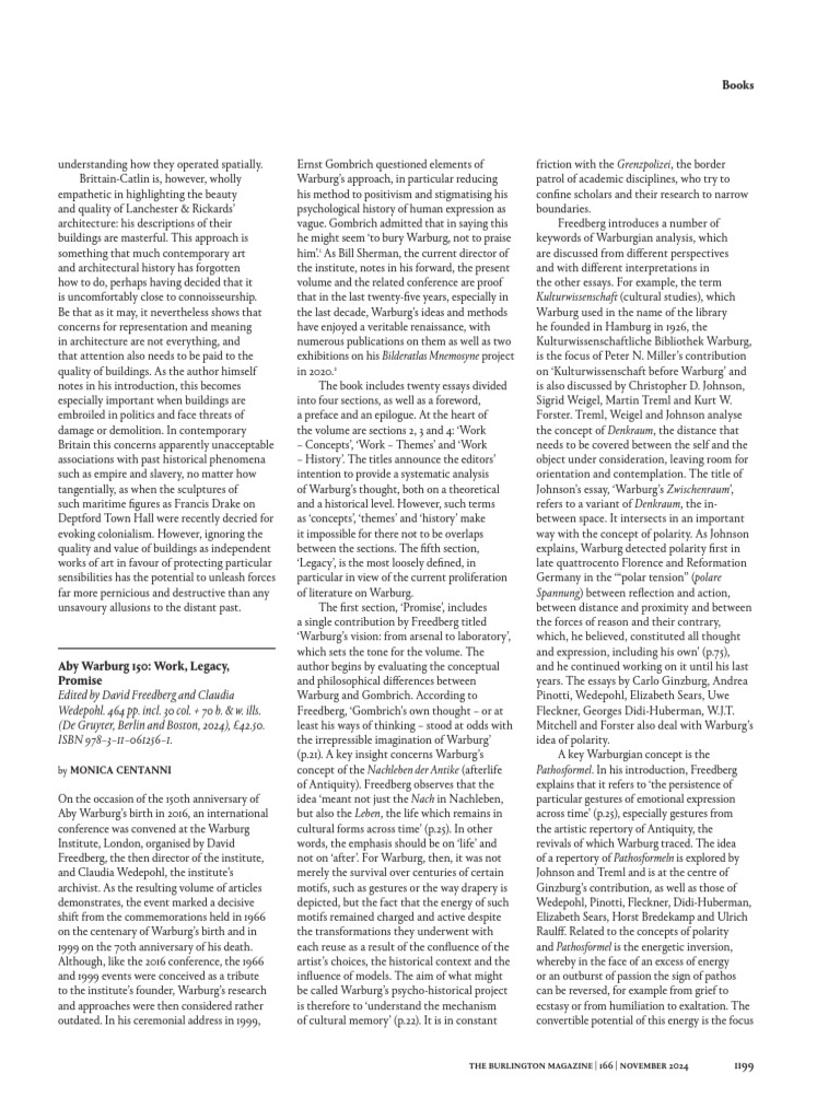 Aby Warburg: Legacy and Influence | PDF | Liberal Arts Education