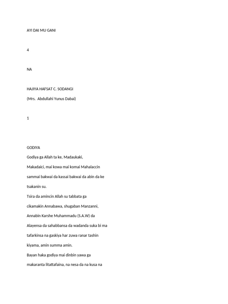 Ayi Dai Mu Gani 4 | PDF