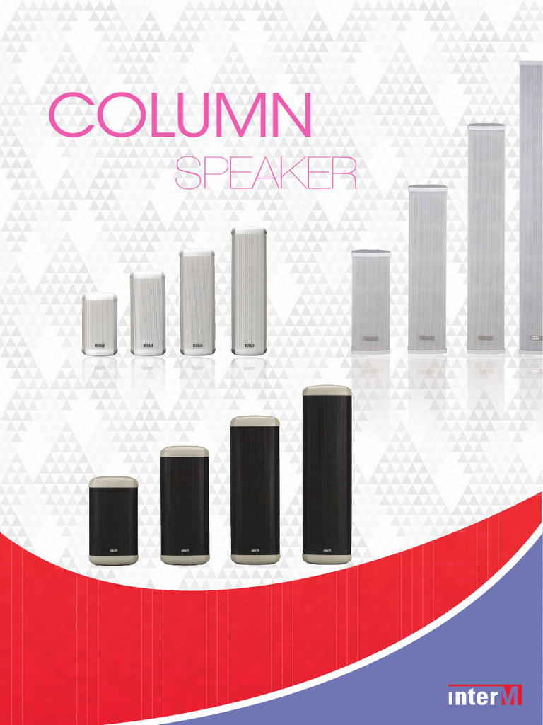 Inter-M Column Speakers Overview | PDF | Loudspeaker | Sound Technology