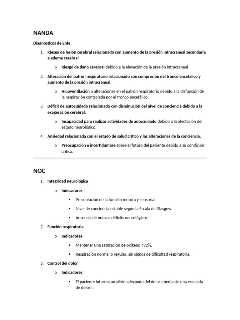 Nanda Nic Noc | PDF | Dolor | Cerebro