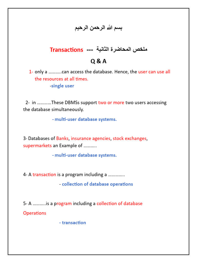 Database Transactions Overview | PDF | Database Transaction | Databases