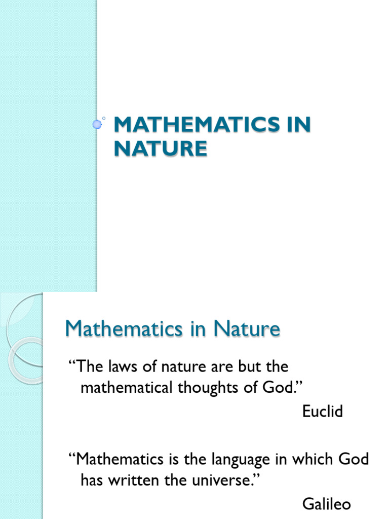 02 - Mathematics in Nature, Shapes | PDF | Pattern | Shape