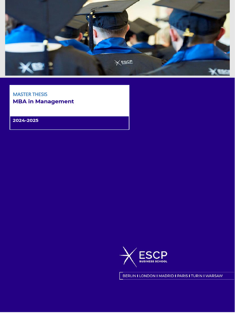 MyESCP Framework Thesis Guide | PDF | Thesis | Plagiarism