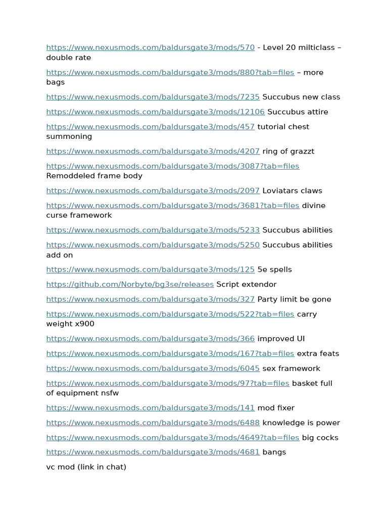 BG 3 Mods | PDF