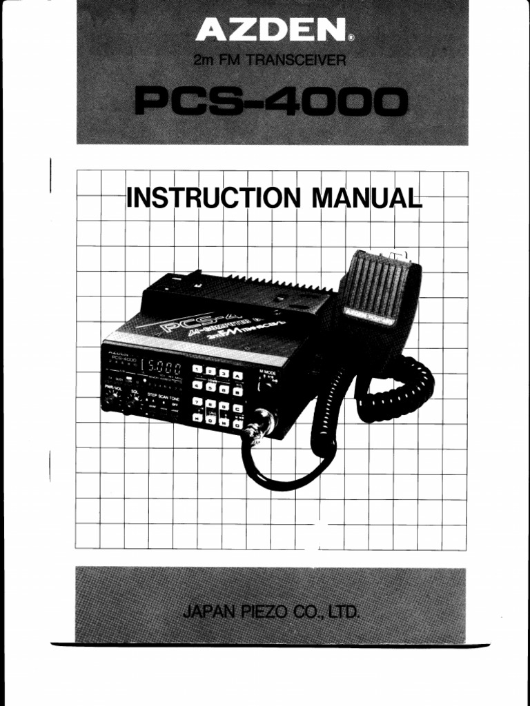 Azden PCS-4000 User | PDF
