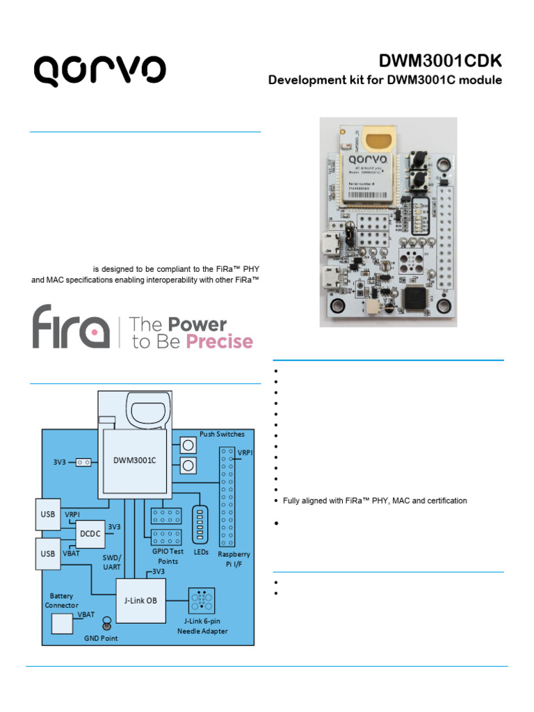 DWM3001CDK Product Brief | PDF | Trademark | Usb