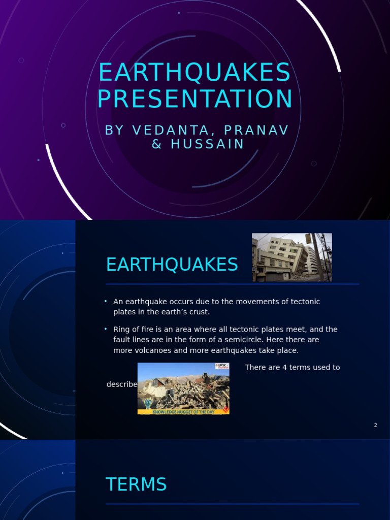 Earthquakes Presentation | PDF