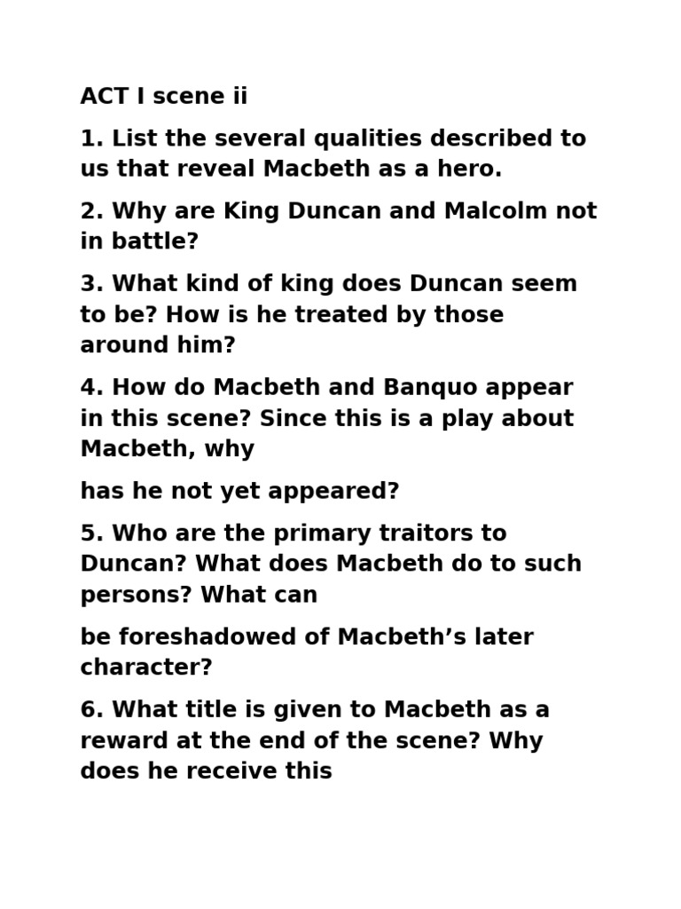 macbeth important | PDF