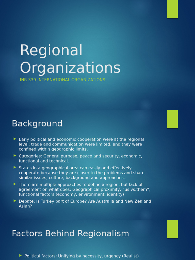 Regional Organizations | PDF | Gulf Cooperation Council | African Union