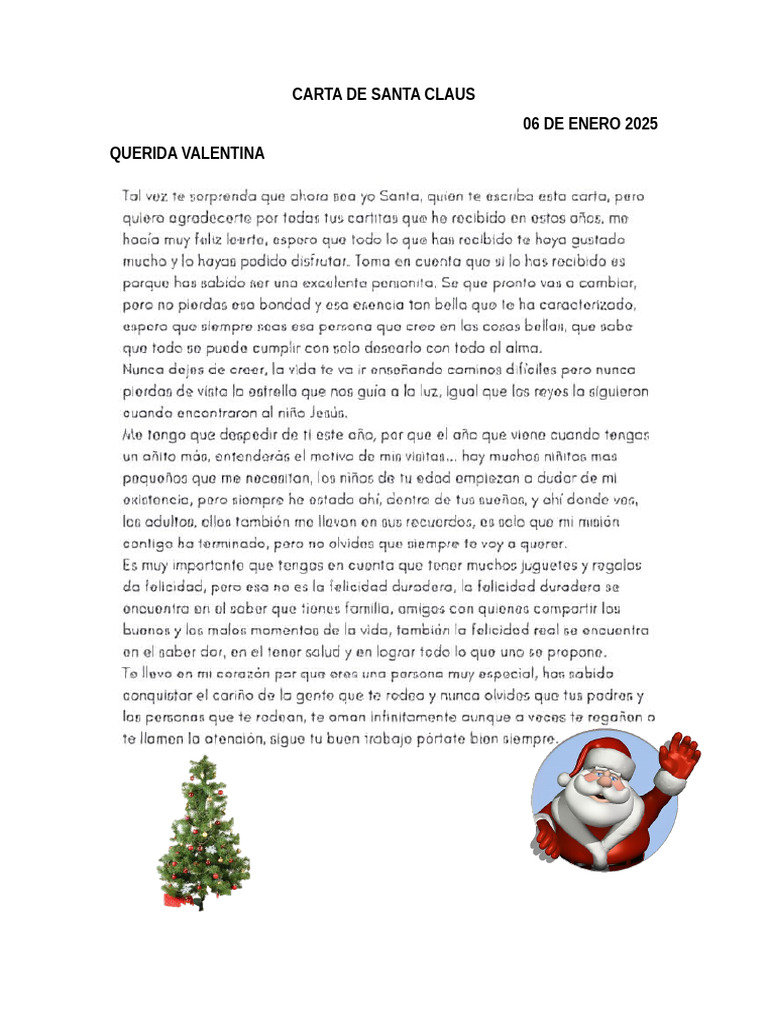 CARTA DE SANTA CLOUS | PDF