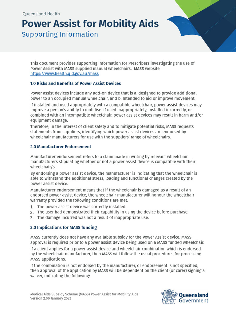 Supporting Info Power Assist | PDF | Wheelchair