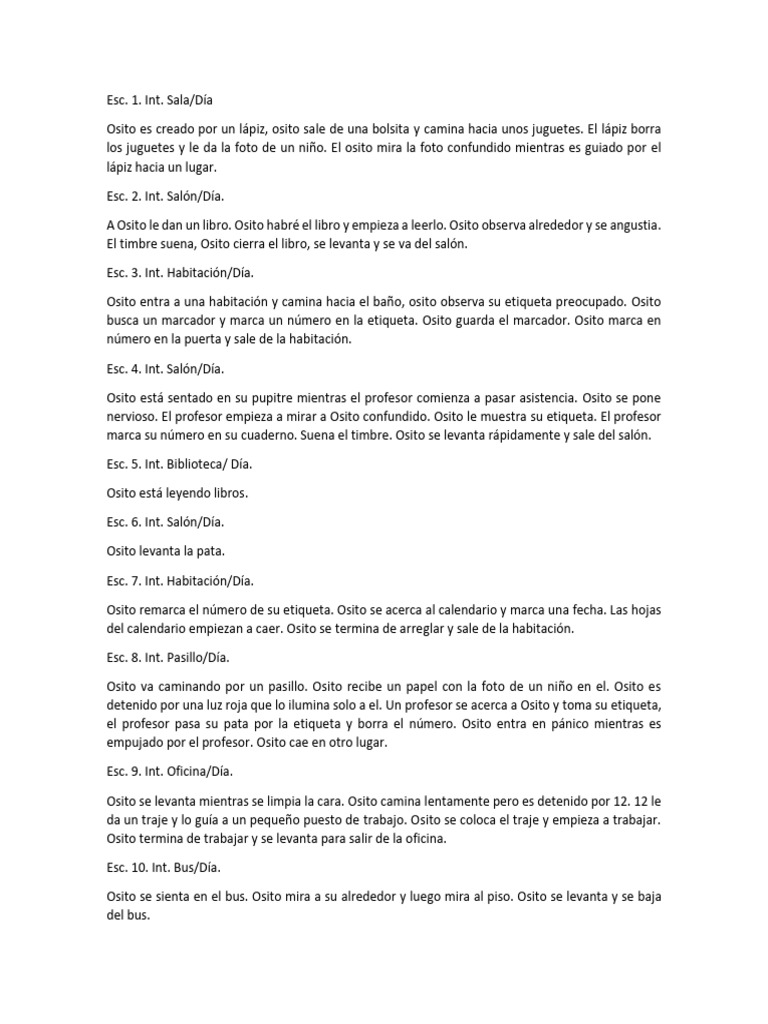 La Vida de Osito | PDF
