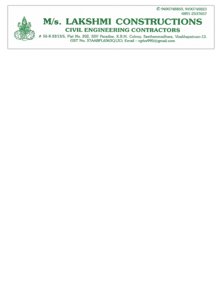 Lakshmi Constructions Vijayawada | PDF