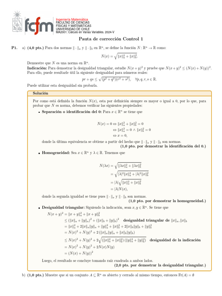 C1 CVV SV 2024-Pauta | PDF | Funciones y mapeos | Geometría