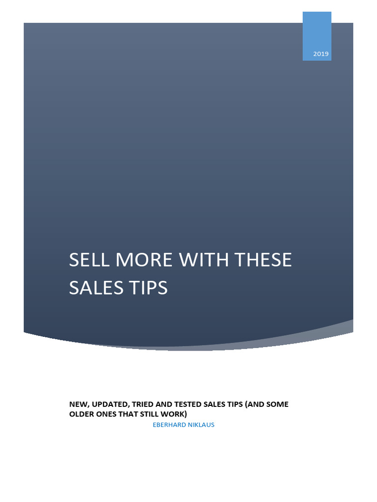 E Book Sell More With These Sales Tips | PDF | Sales | Humility
