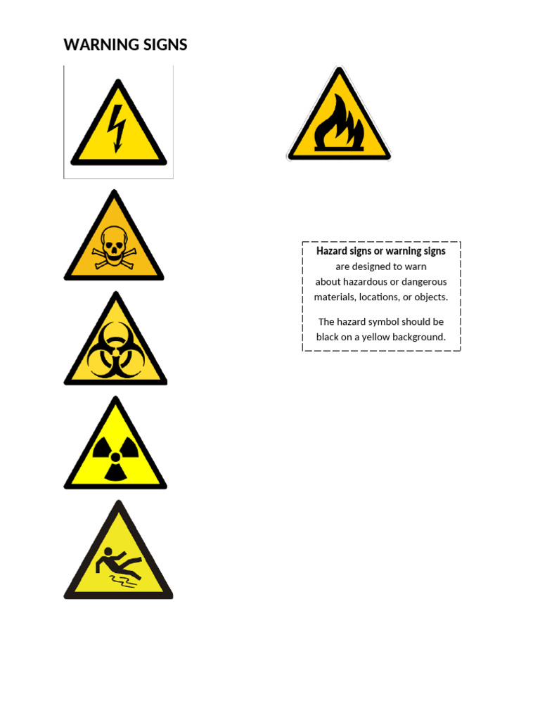 Warning Signs | PDF