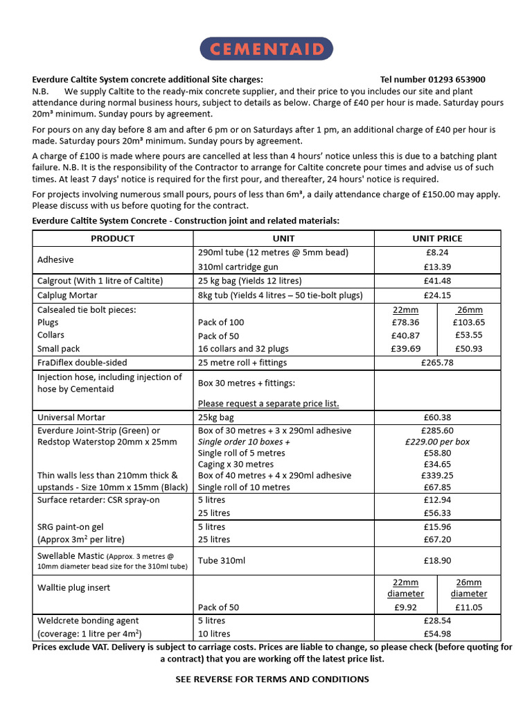 Concrete Supply & Charges Guide | PDF | Concrete | Contractual Term