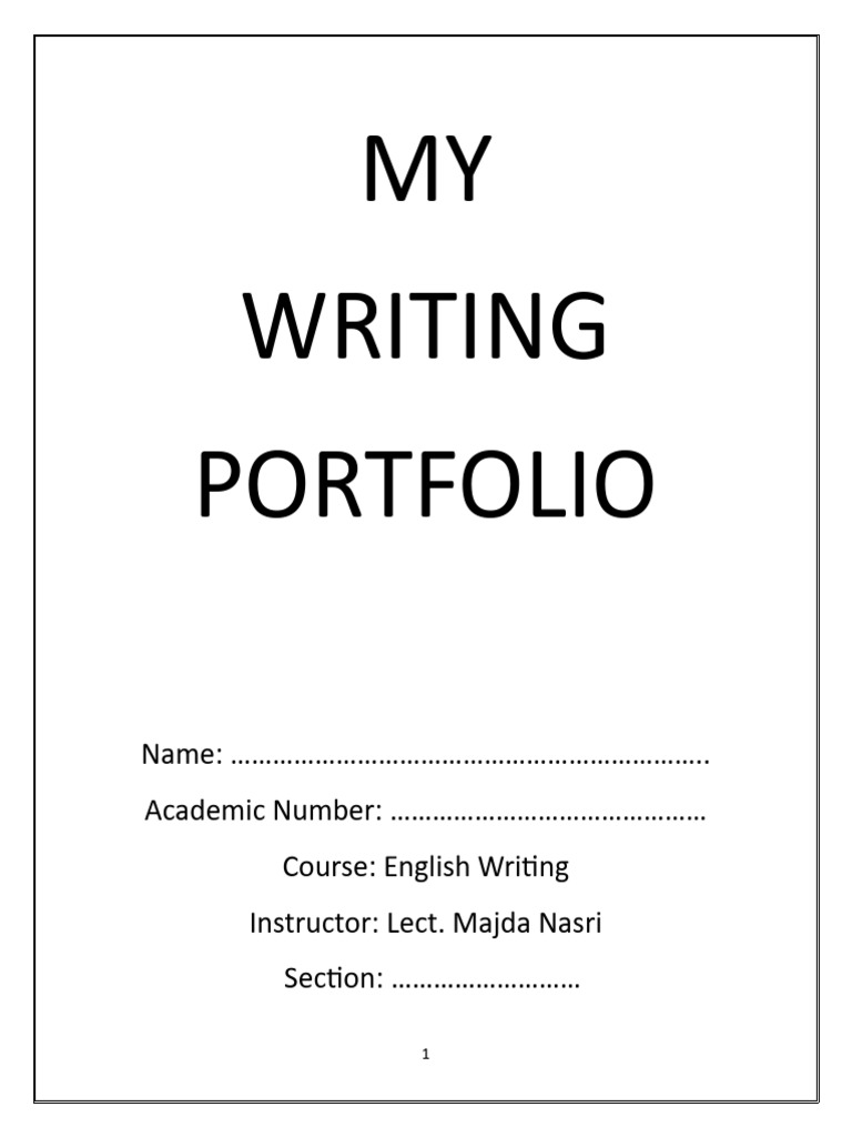 Writing Portfolio | PDF