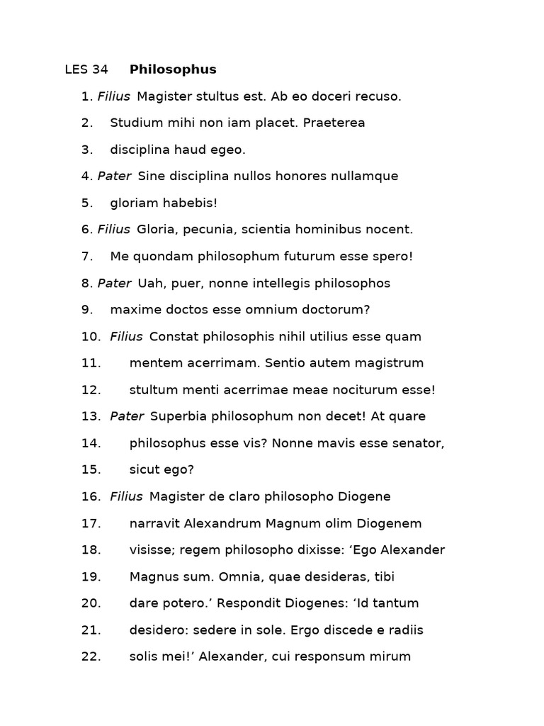 Latijn 3 Tekst Les 34 | PDF