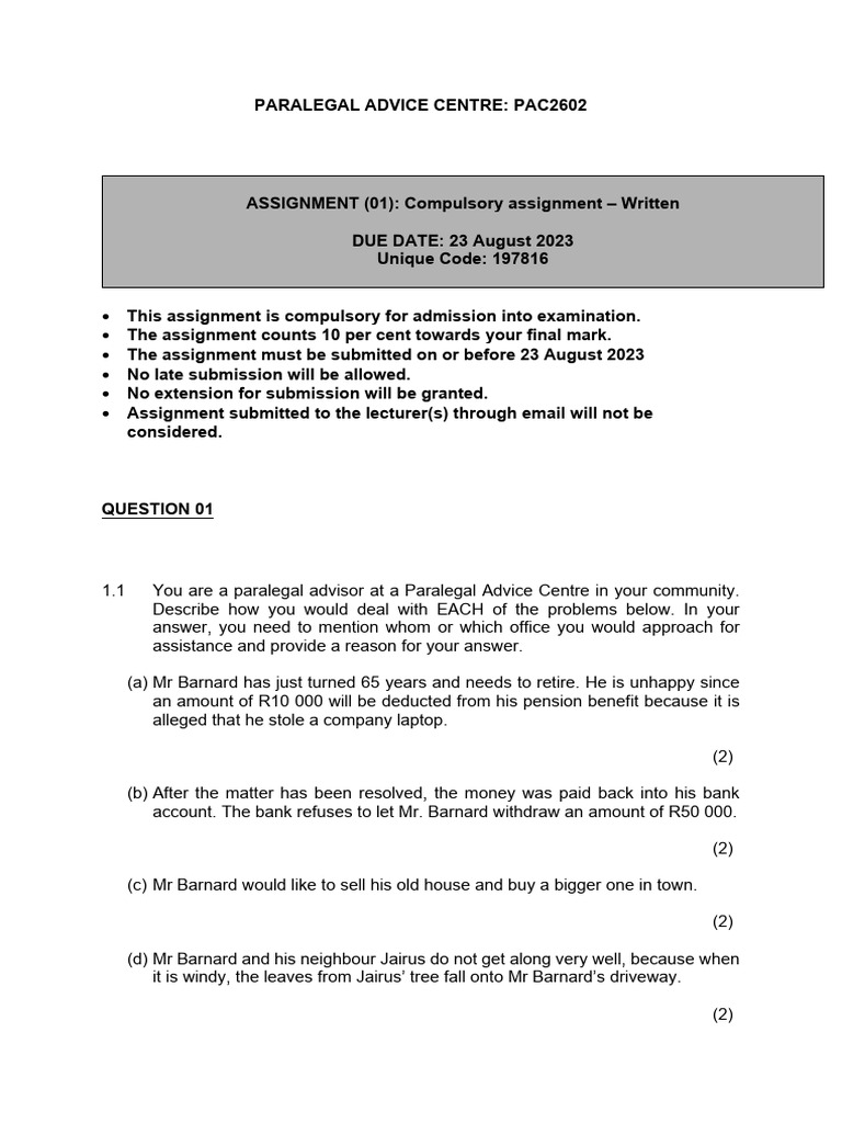 Assignment 01 | PDF | Justice | Crime & Violence