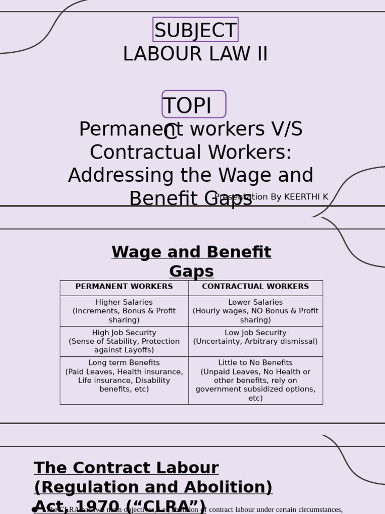Labour Law PPT | PDF | Employment | Labour Law
