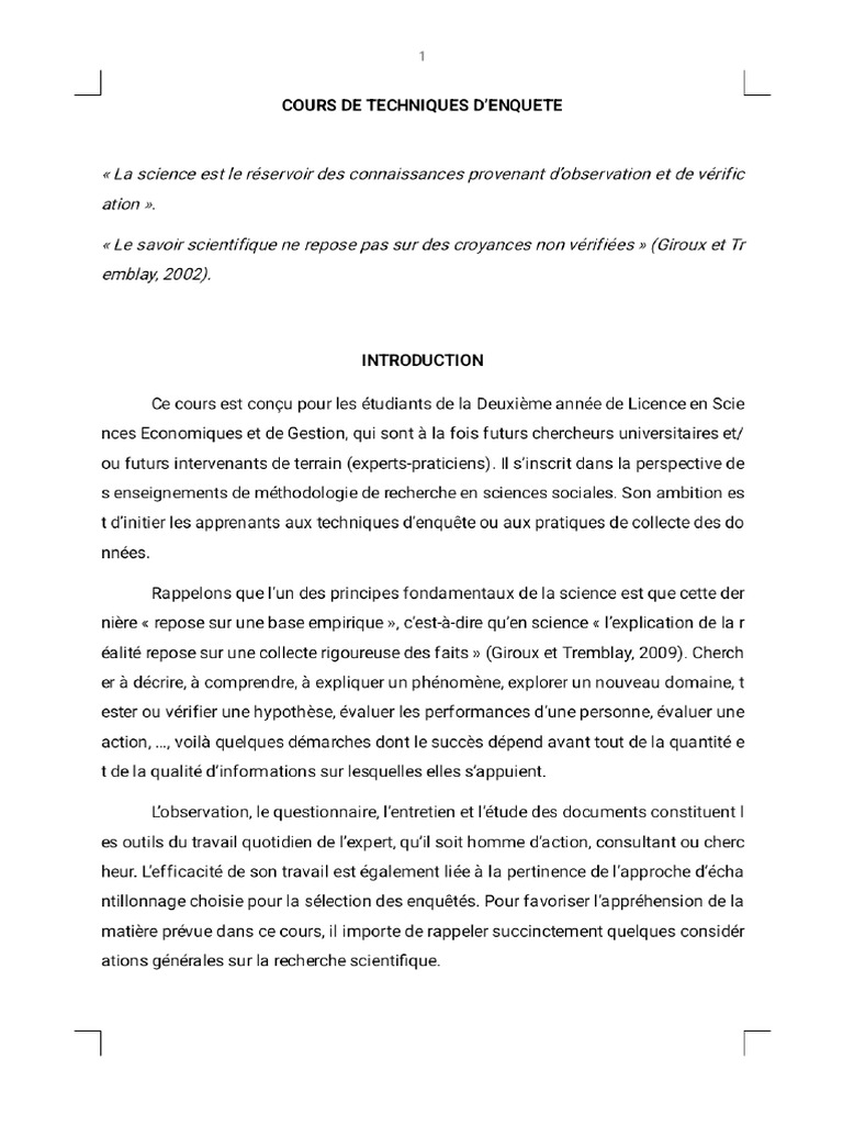 Cours de Techniques D'enquete Ukv - Phoenix | PDF