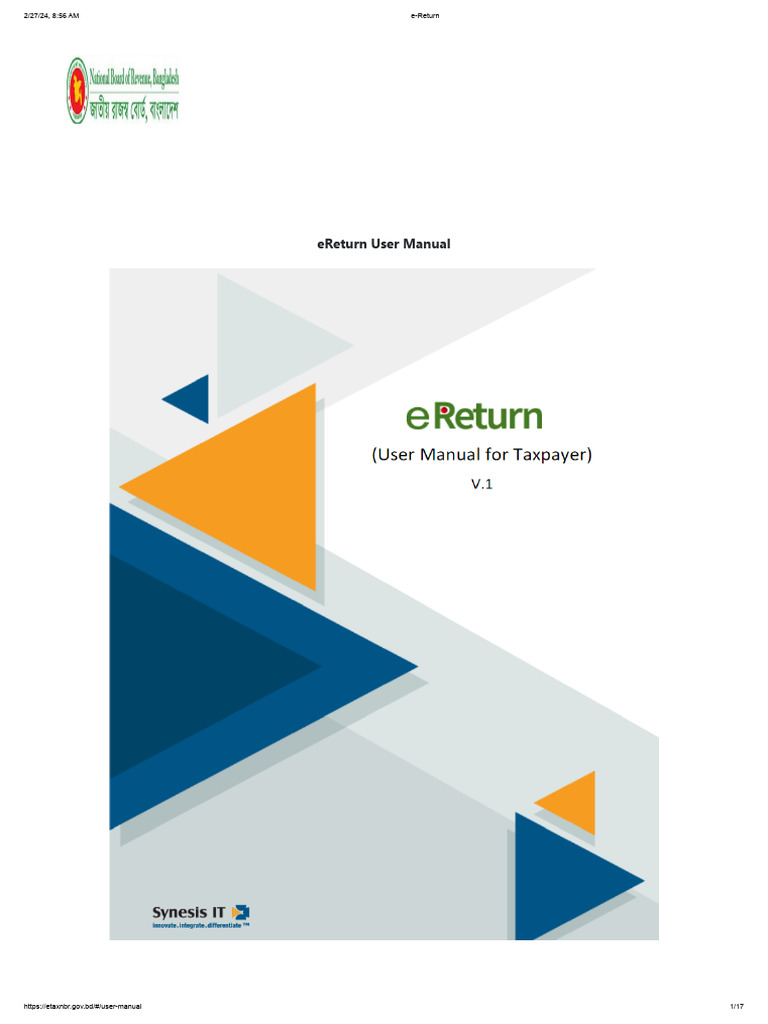 eReturn User Manual Guide | PDF