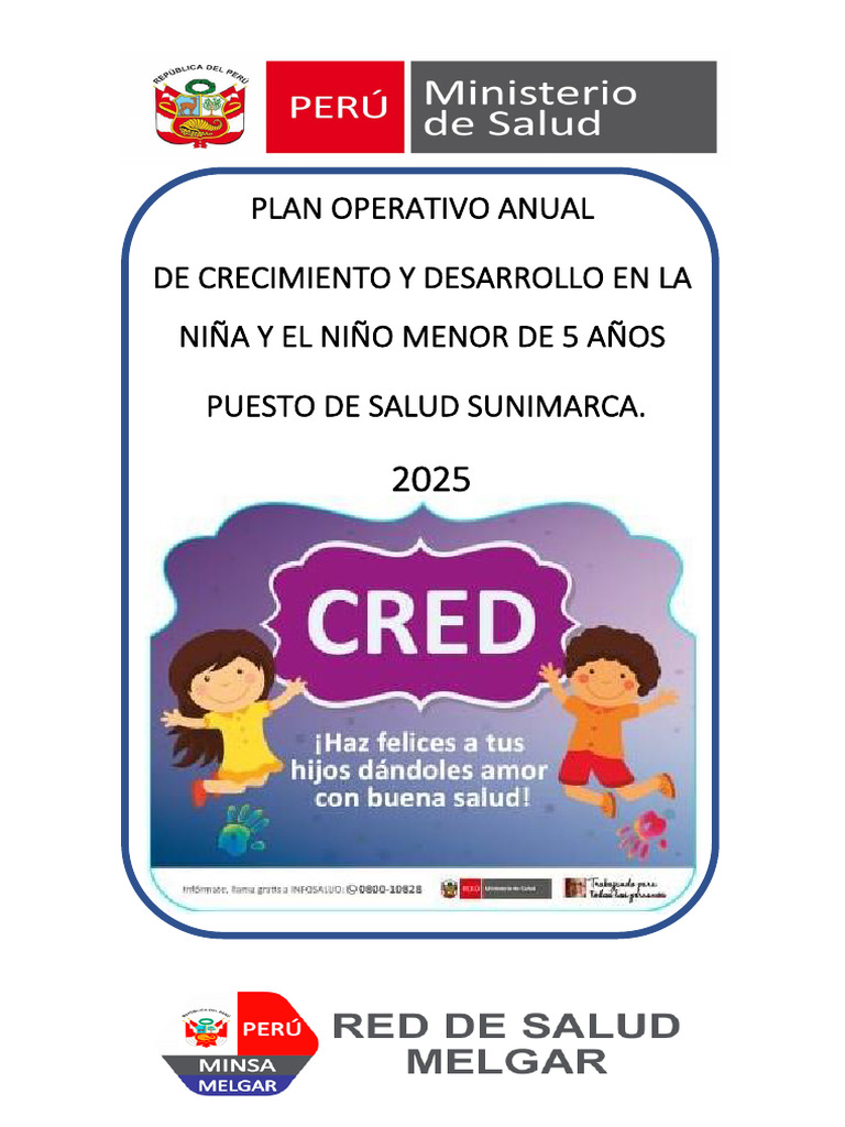 Plan CRED 2025 para Niños en Sunimarca | PDF | Planificación familiar