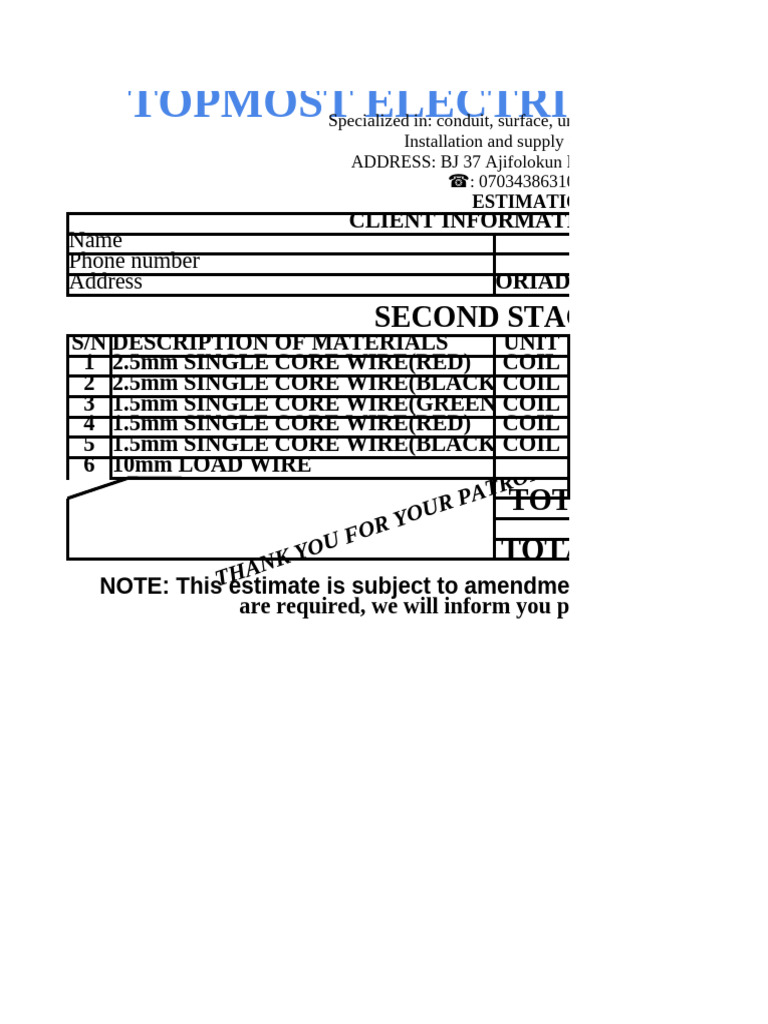 Second Stage - Wiring | PDF