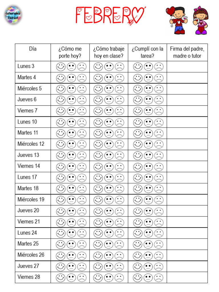 Registro de Comportamiento Escolar | PDF