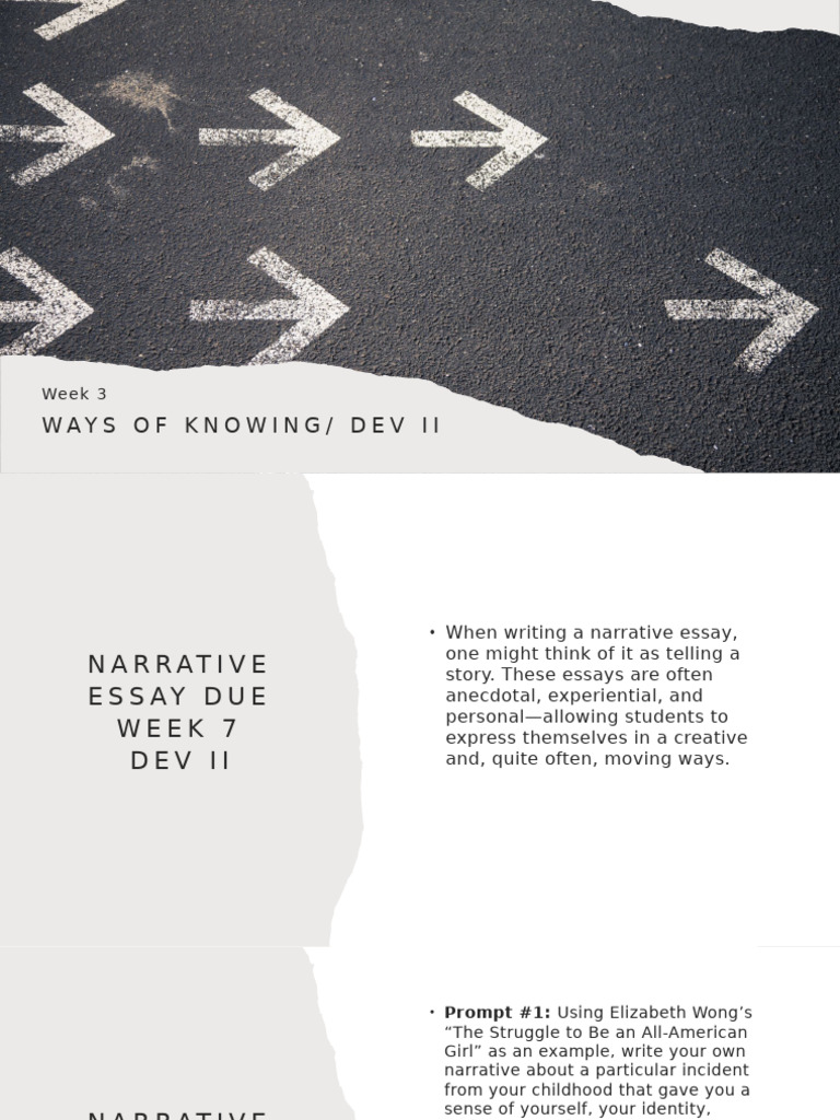 WOK - Dev II Week 2 - Narrative - Vs Expository Essay | PDF