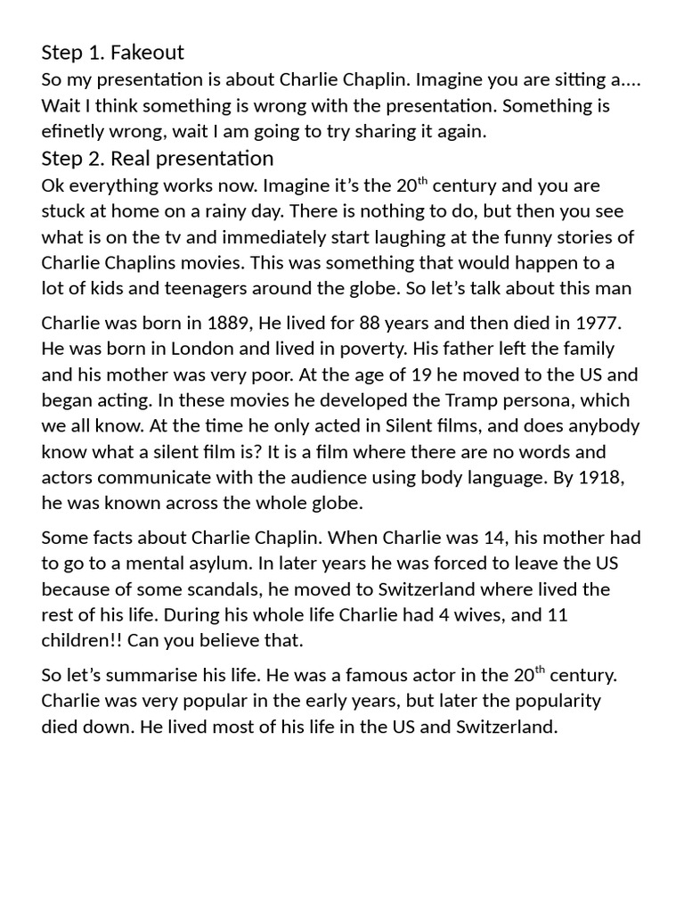 Charlie Chaplin: Life and Legacy | PDF