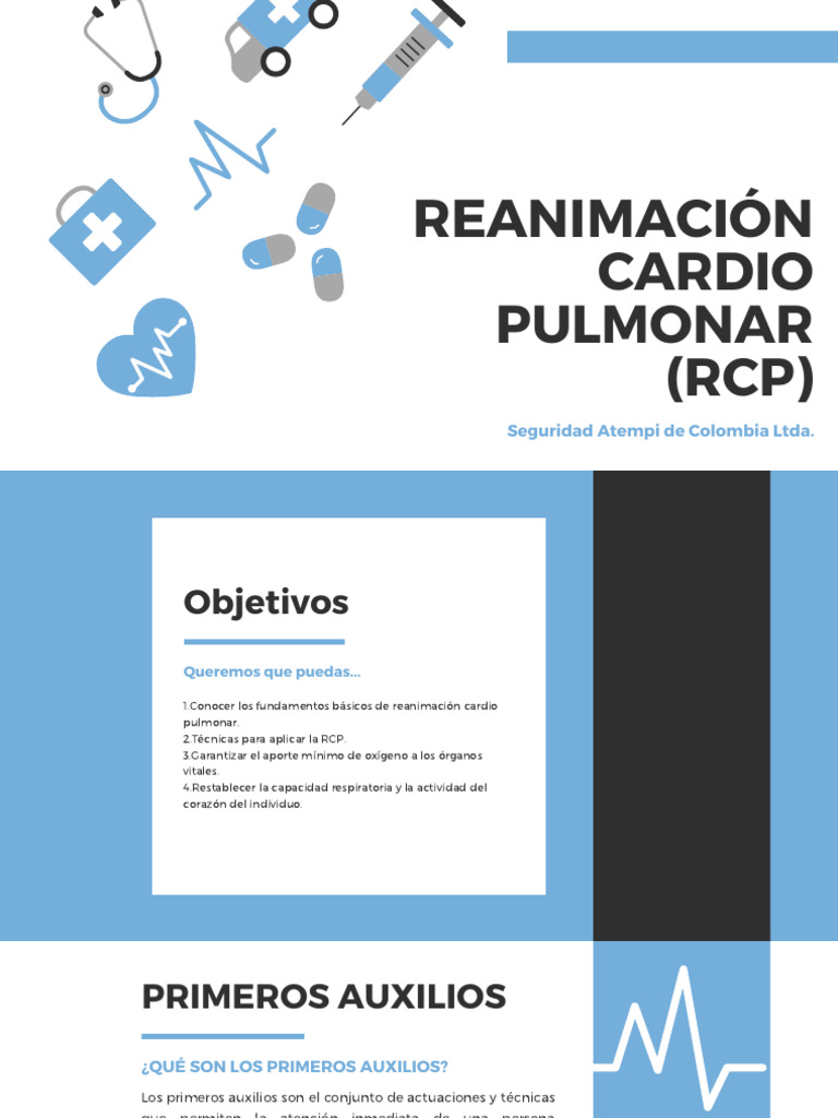 (RCP) Reanimación Cardio Pulmonar | PDF | Reanimación cardiopulmonar | Paro cardíaco