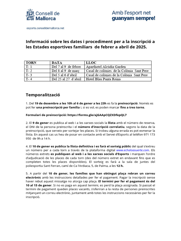 Tempo Estades Febrer Abril 25 | PDF