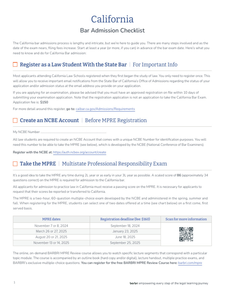 California Bar Exam Prep Guide | PDF | State Bar Of California ...