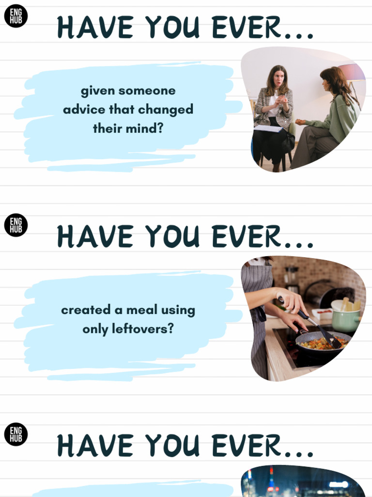 A2-B1 Present Perfect Speaking Cards | PDF