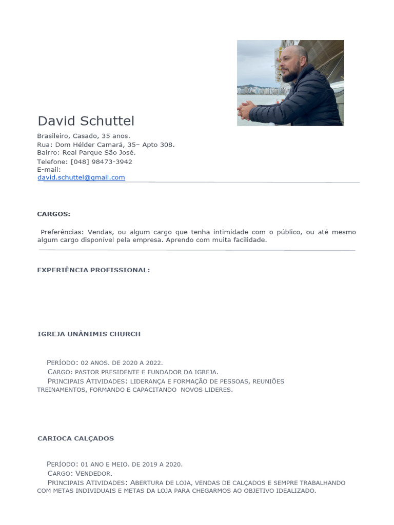 Currículo de Vendas e Liderança | PDF