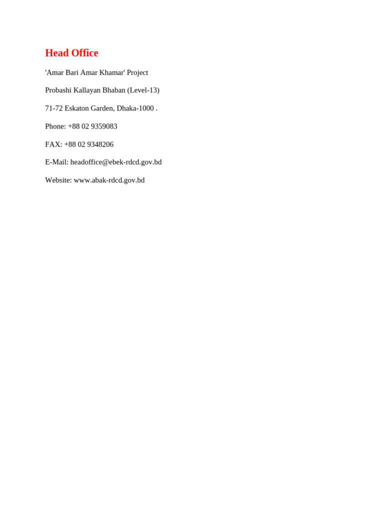 Head Office | PDF