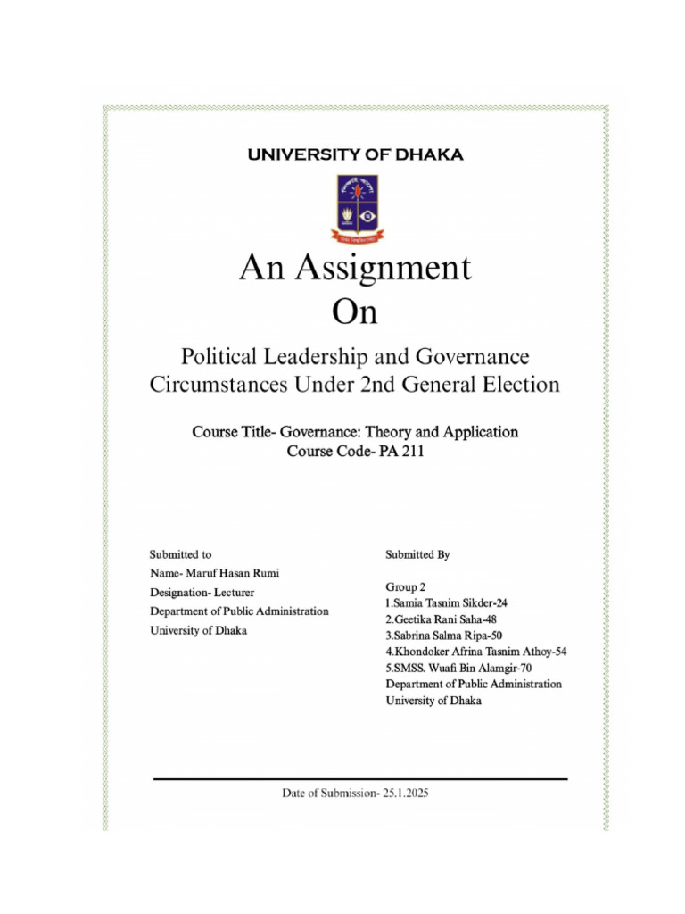 Governance Presentation | PDF | Governance | Bangladesh