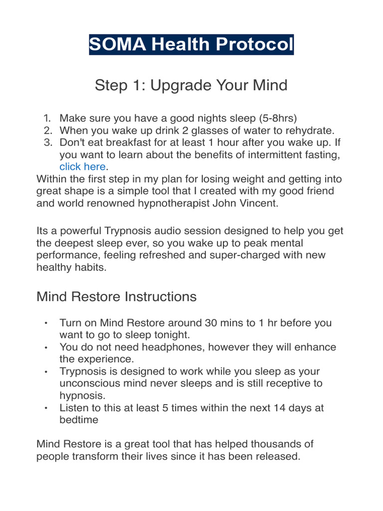 1 Health Protocol | PDF | Stir Frying | Sleep