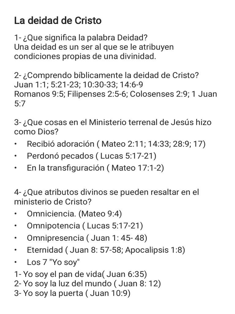 La Deidad de Cristo | PDF