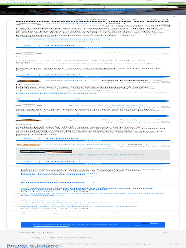 Blinking Greenamber Lights on Ports - Cisco Comm… | PDF | Routing ...
