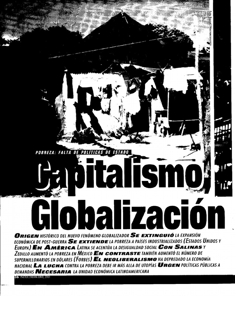 6a. Alonso Aguilar. Capitalismo, Globalización y Pobreza | PDF
