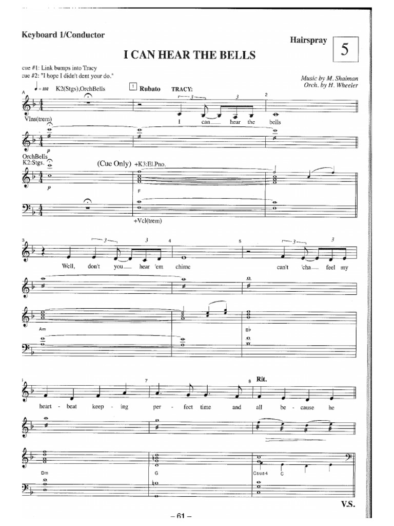 I Can Hear The Bells - Audition Cut | PDF